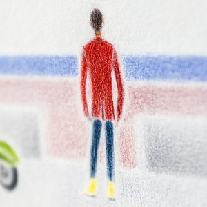 No Work Today • Fine Art Print, Mindful Art, Wall Artwork, Pencil ...