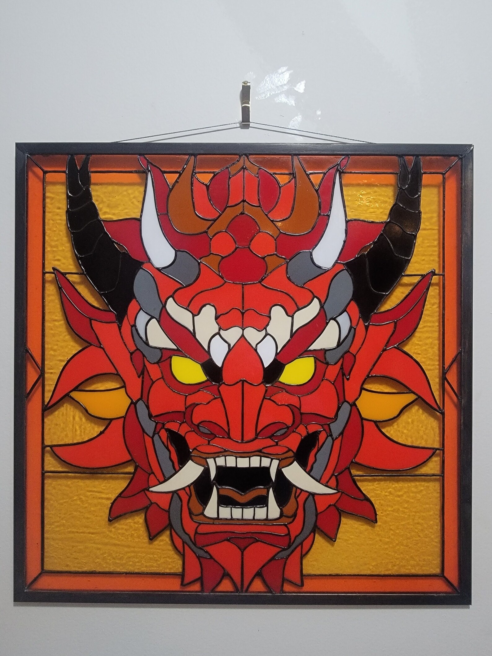 Oni Stained Glass Panel - Etsy