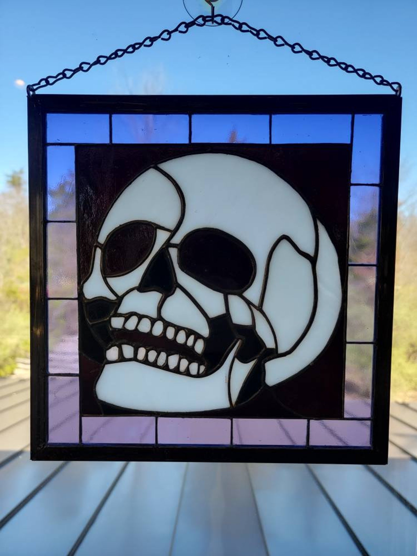 Skull Suncatcher - Etsy