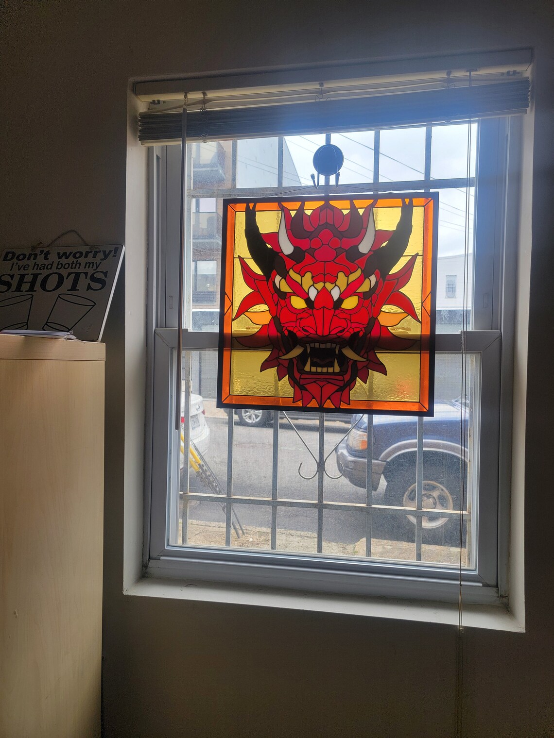 Oni Stained Glass Panel - Etsy