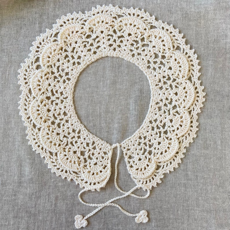 Lace Collar for Woman or Girl, Hand Crocheted Collar, 2 Sizes Available ...