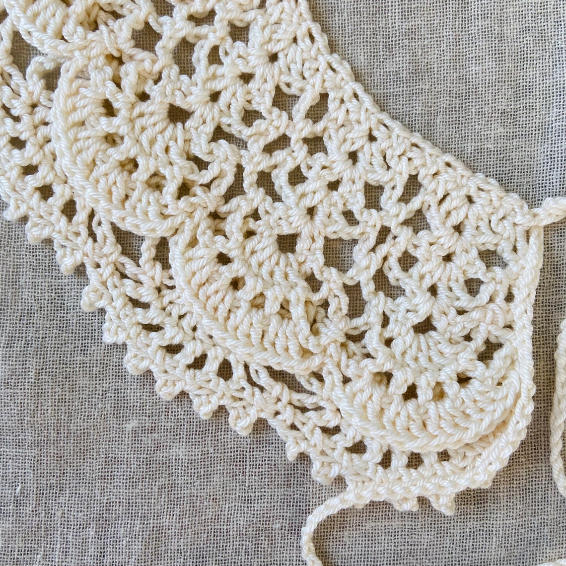 Lace Collar for Woman or Girl, Hand Crocheted Collar, 2 Sizes Available ...