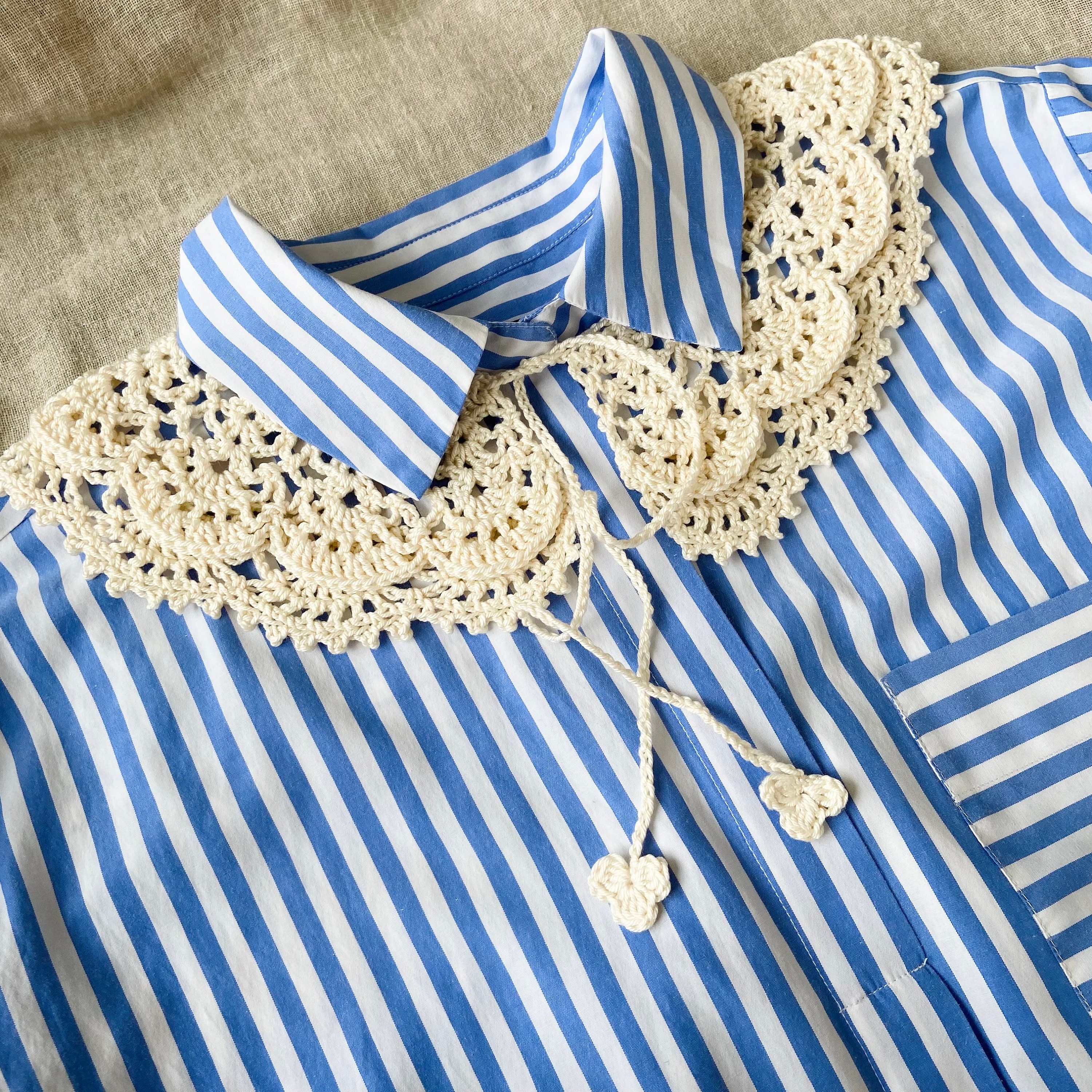 Lace Collar for Woman or Girl, Hand Crocheted Collar, 2 Sizes Available ...