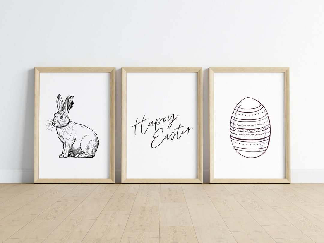 Printable Easter Art Prints Set of 3 Easter Set Easter Decorations ...