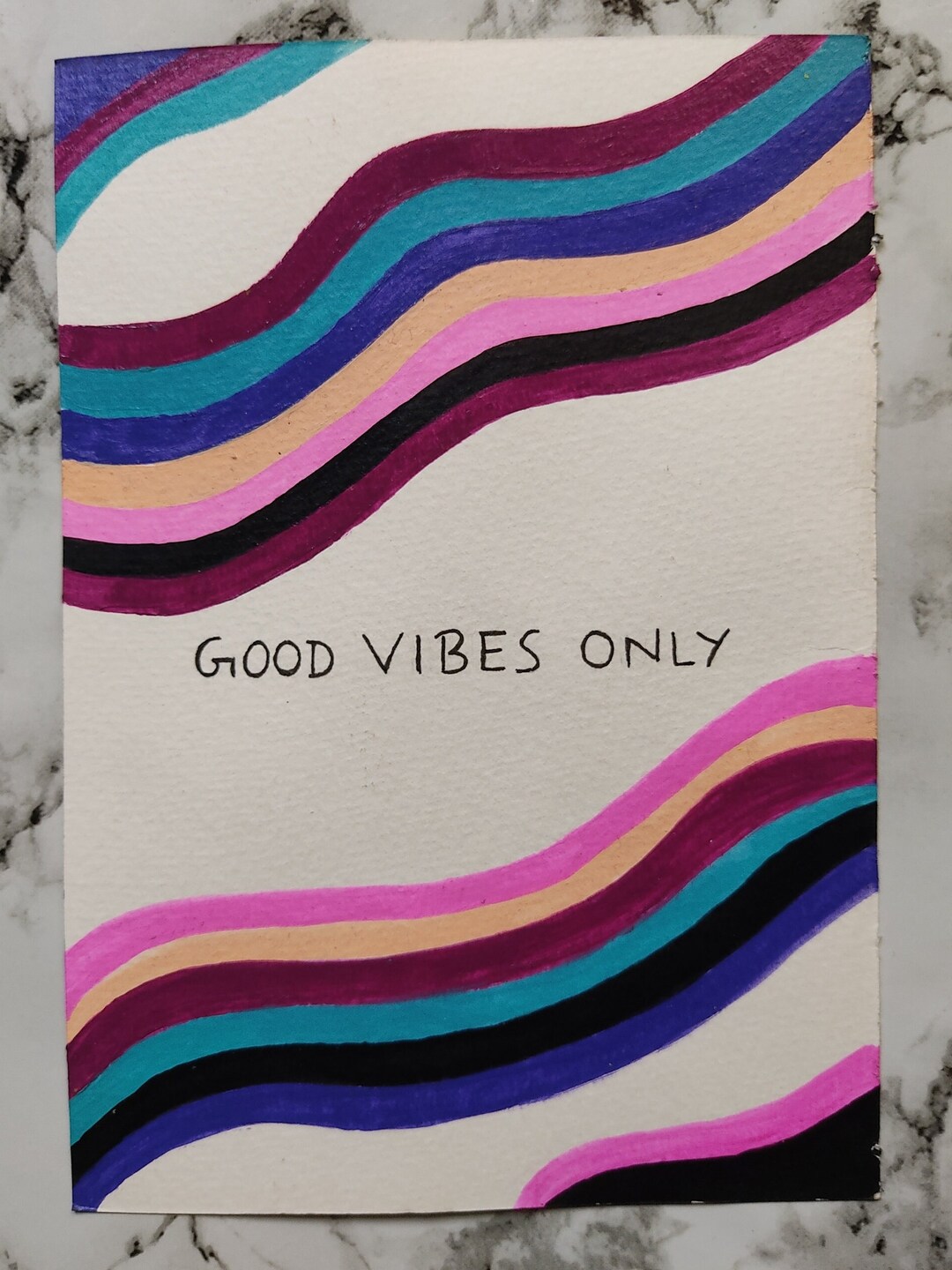 Hand Painted Quote Acrylic Painting on Paper for Home Decor and Wall ...