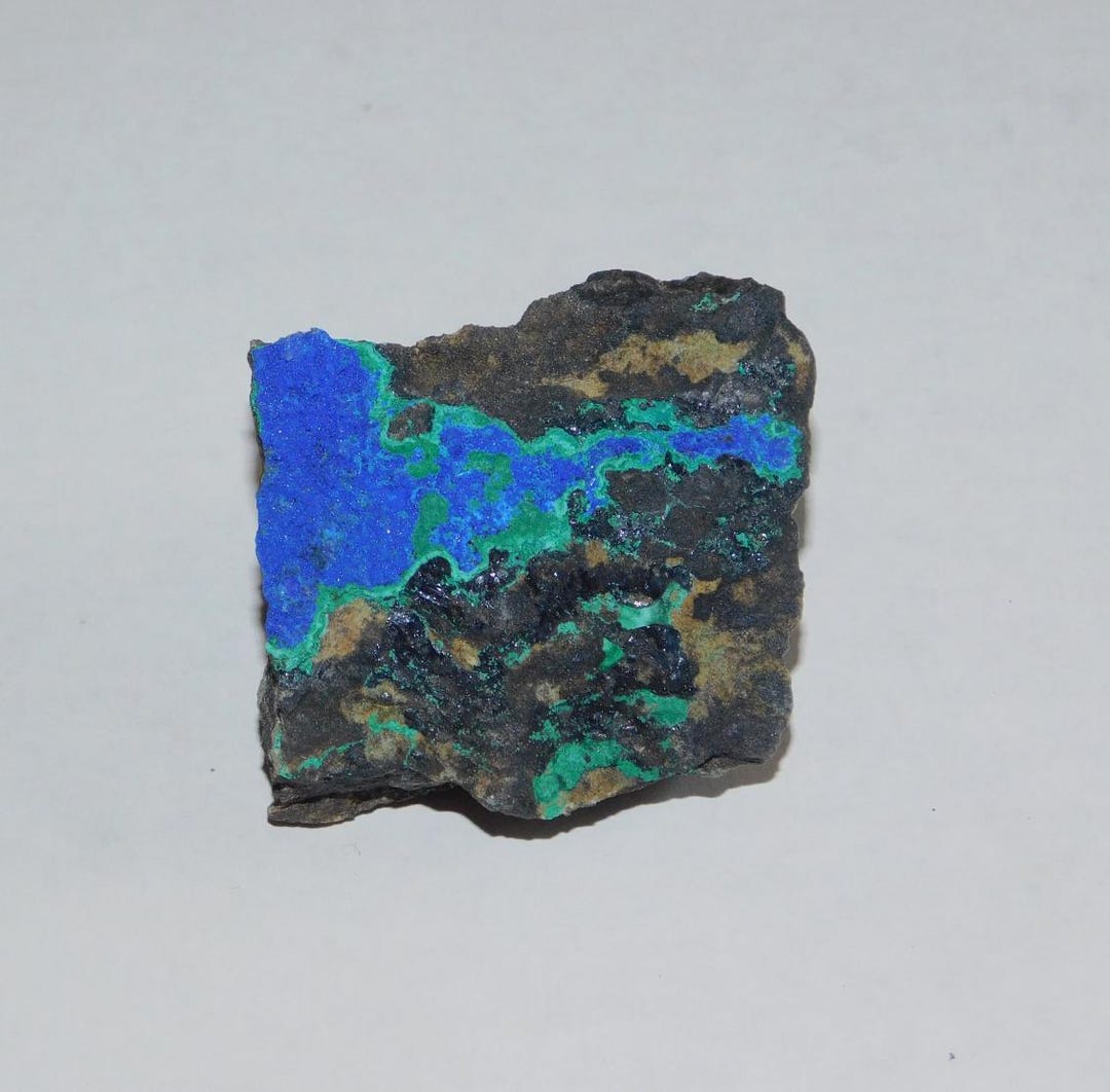 Azurite and Malachite on Matrix Mineral Specimen - Etsy