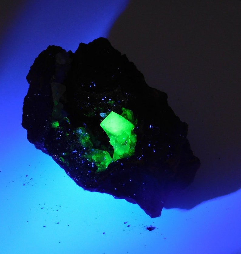 Cuprian Adamite Crystal in Matrix Mineral Specimen - Etsy