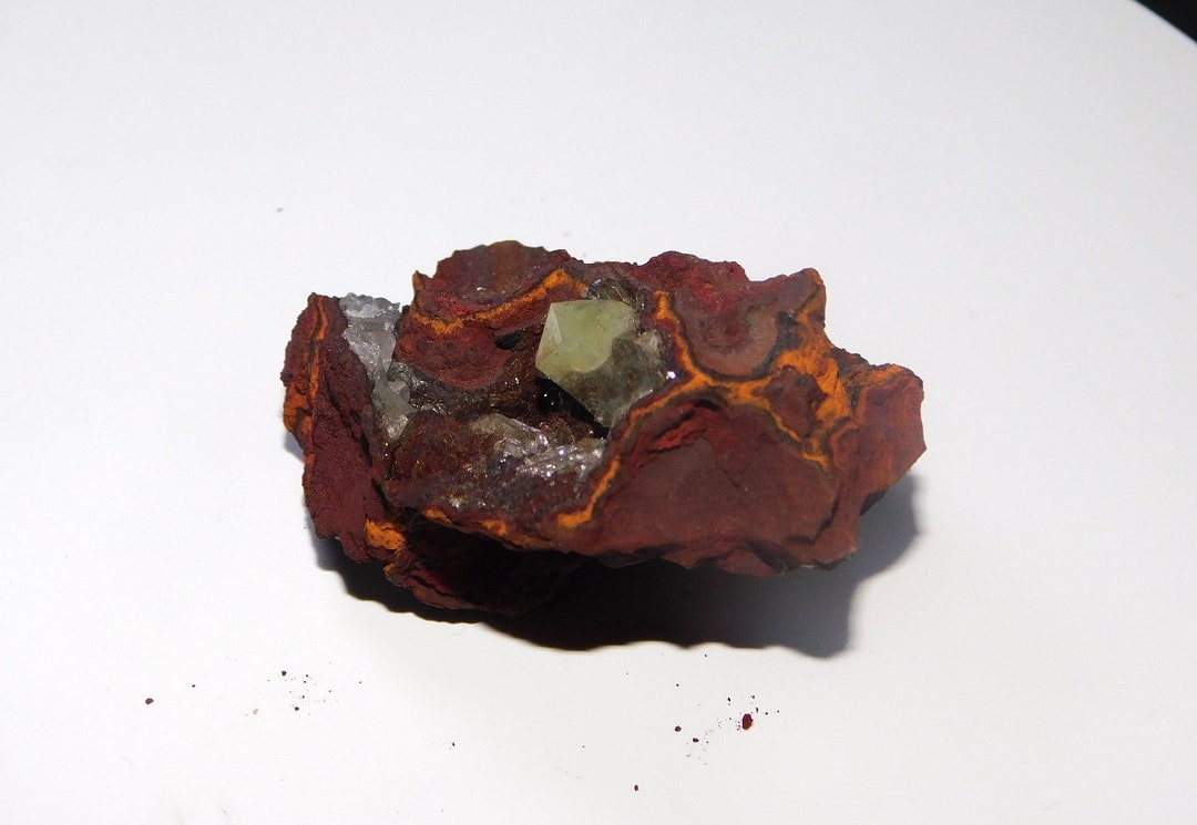 Cuprian Adamite Crystal in Matrix Mineral Specimen - Etsy