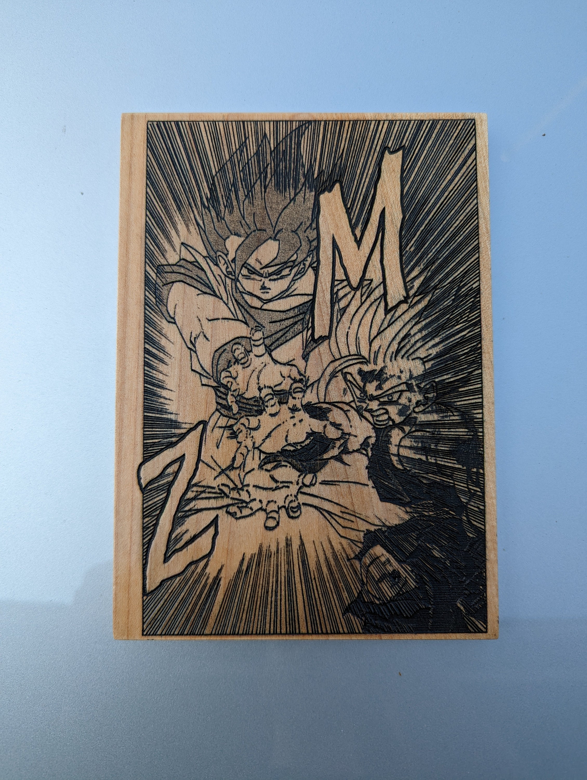 Engraved Manga Page on Maple - Etsy