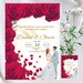 Red Wedding Invitation Template, Red Rose Invitation,invitations ...