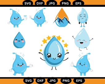 Drop SVG Bundle, Water Drop Svg, Drop Svg, Water Drop Clipart, Water ...