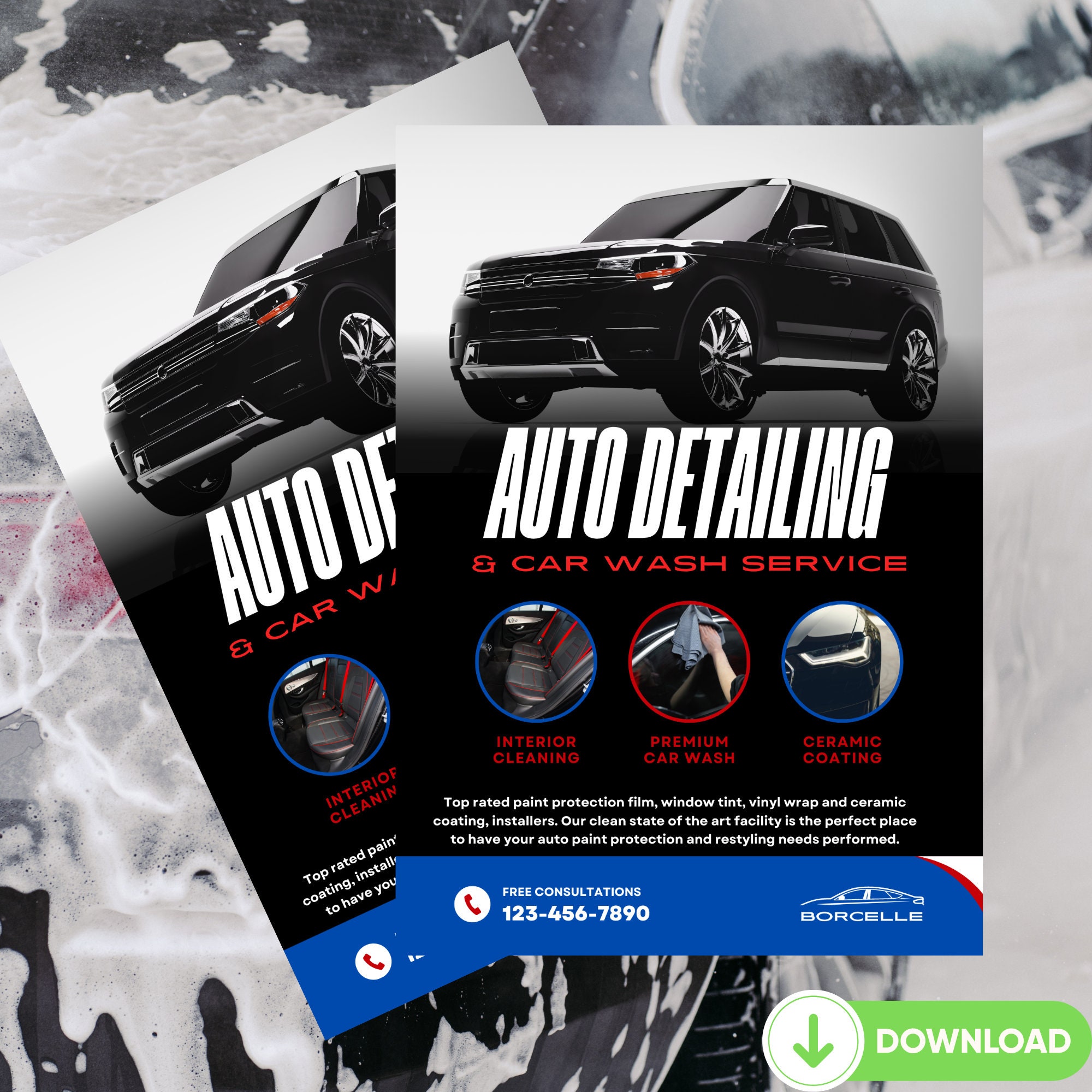 Car Detailing Flyer, Automotive Services Flyer, Car Wash Flyer, DIY ...
