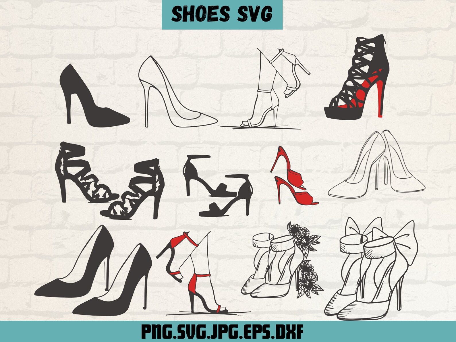 High Heel Svg, High Heel Shoe Svg, Stiletto Svg, High Heels Svg, Women ...