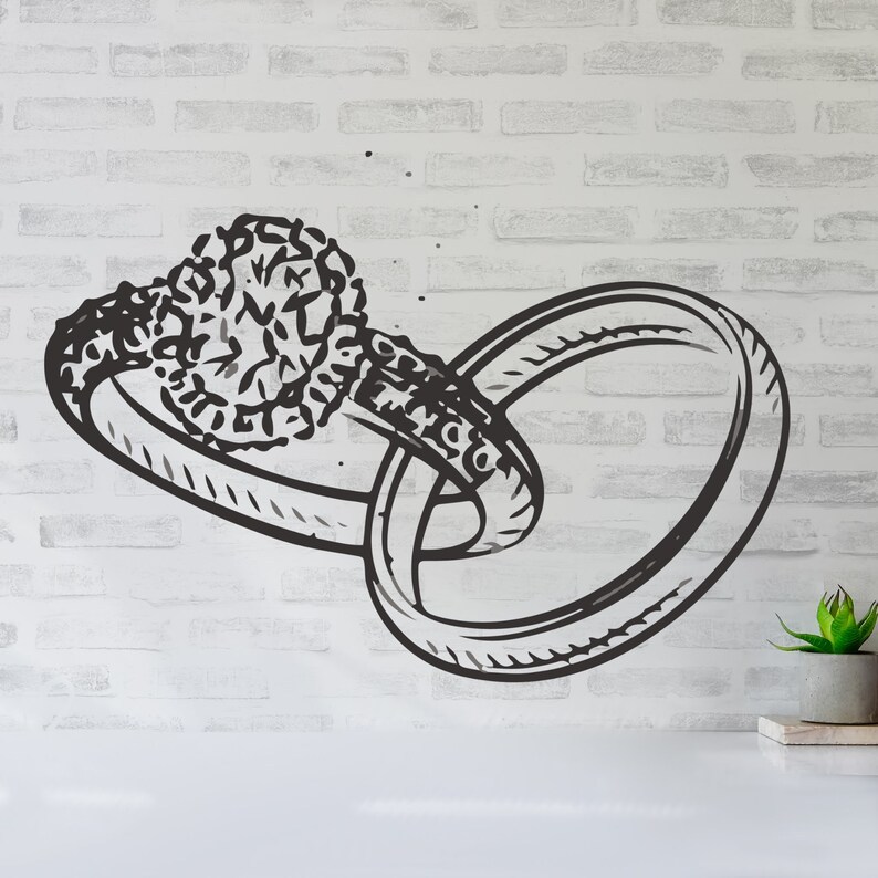 Wedding Ring Svg, Wedding Ring Clipart, Ring Cut Files, Ring Silhouette ...