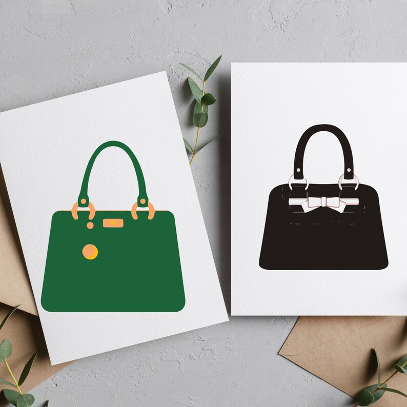 Handbag Svg/ Handbag Silhouette/ Ladies Purse Svg/ Woman Handbag Svg ...