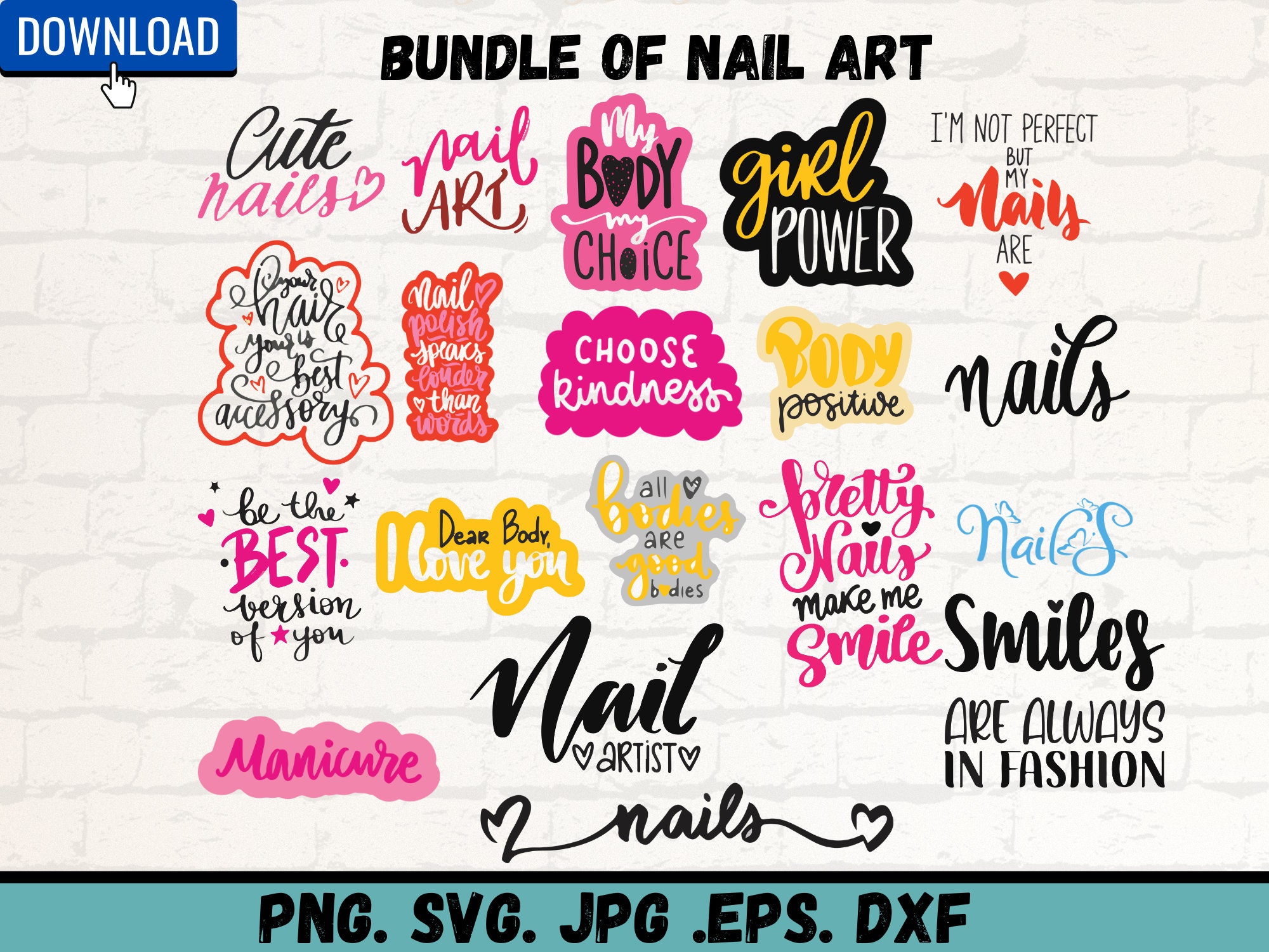 Nail Tech SVG Bundle Nail Artist SVG Cut Files Printable Vector Clip ...