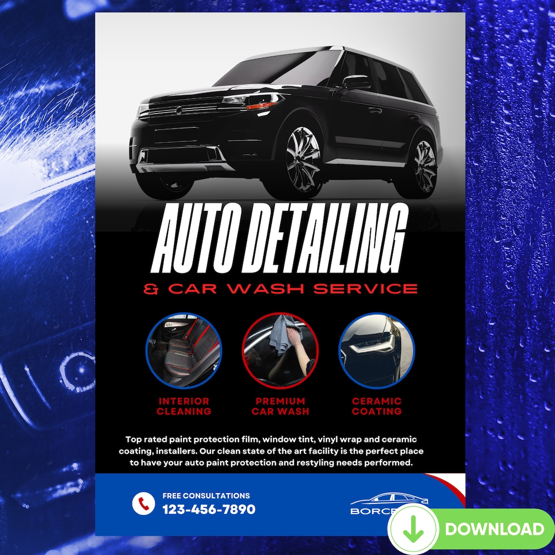 Car Detailing Flyer, Automotive Services Flyer, Car Wash Flyer, DIY ...