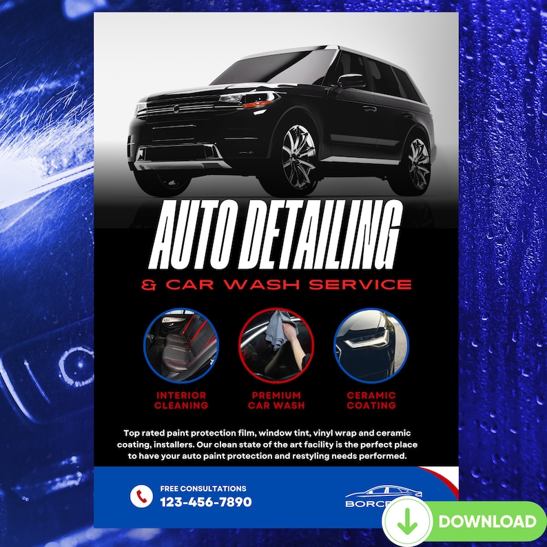 Car Detailing Flyer, Automotive Services Flyer, Car Wash Flyer, DIY ...