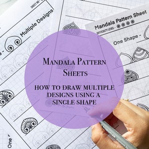 Set of 5 Mandala Pattern Sheets - Detailed Mandala Practice Sheets ...