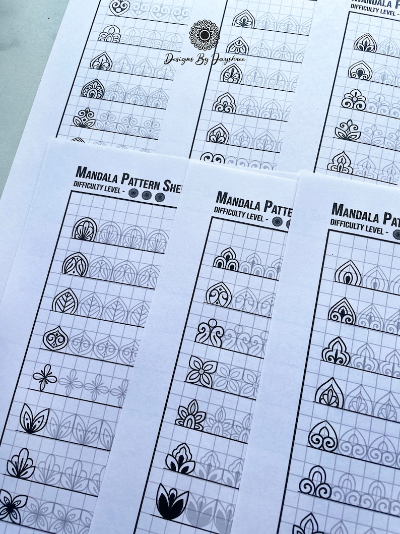 Mandala Pattern Sheets 70 Patterns Mandala Practice - Etsy