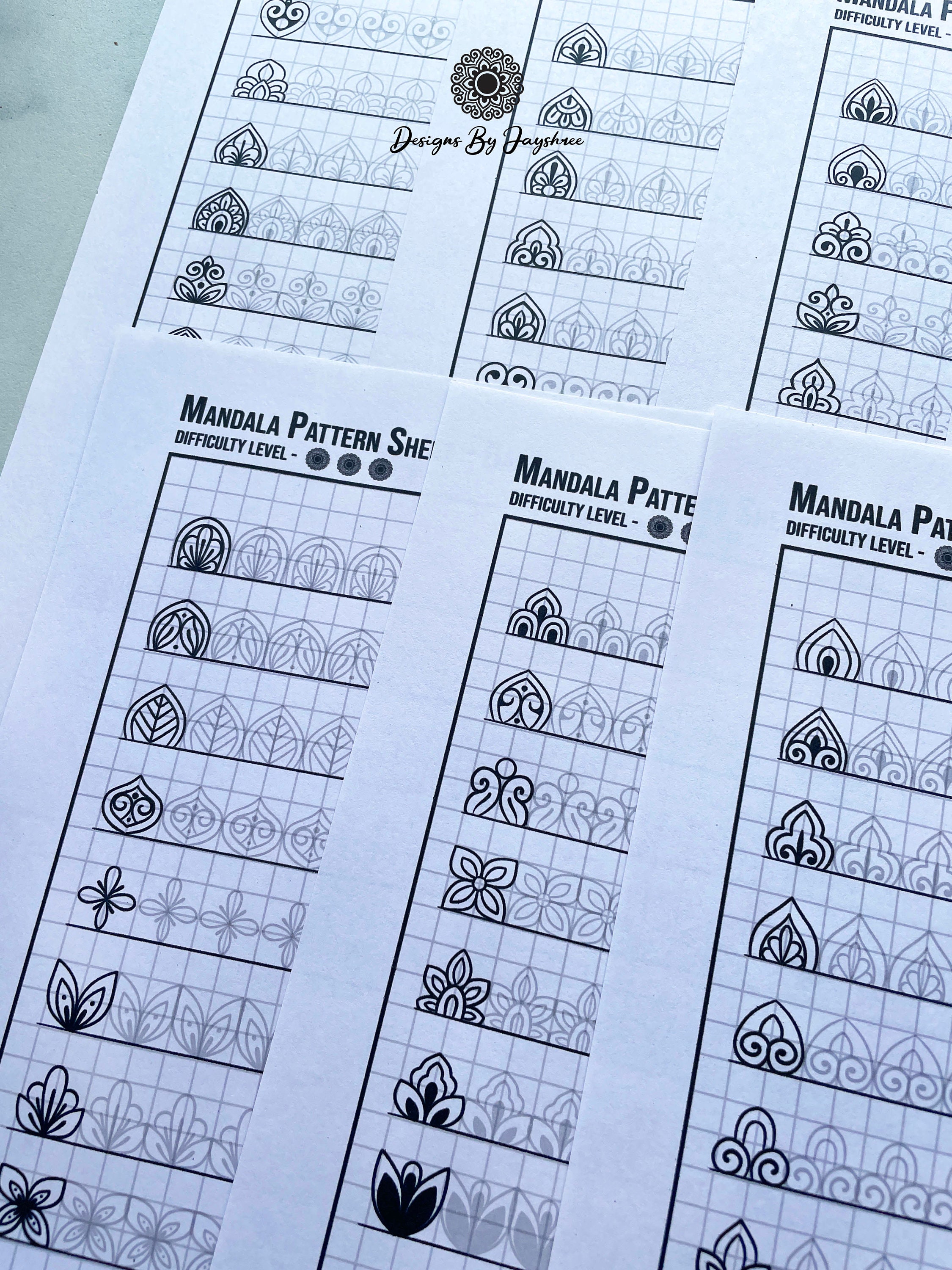 Mandala Pattern Sheets 70 Patterns Mandala Practice - Etsy