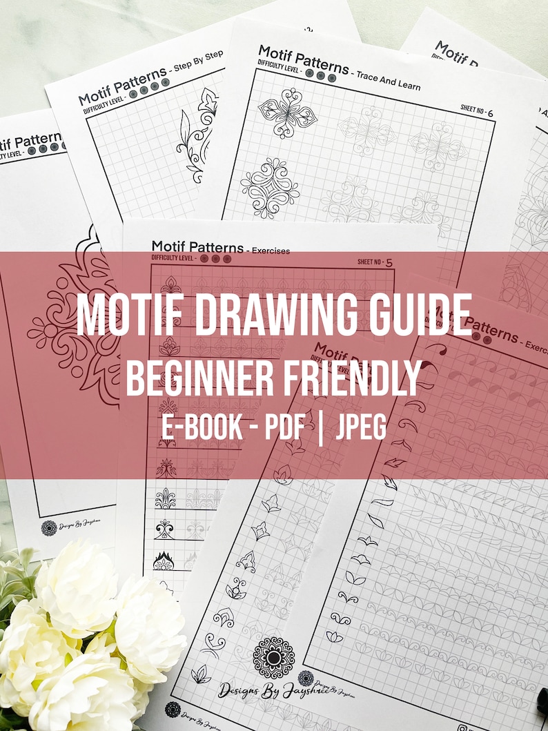 Mandala Motif Drawing Guide Beginners, Mandala Practice Sheets,digital ...