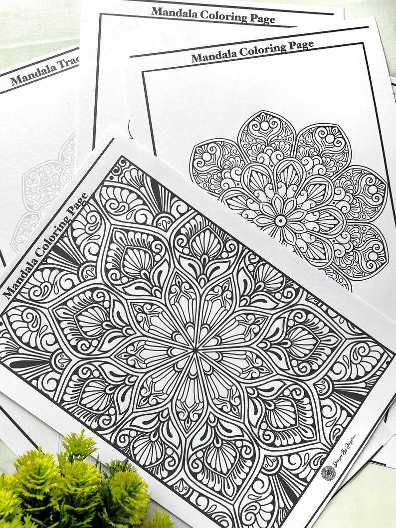 Set of 20 Mandala Coloring Pagestracing Coloring Pdf. - Etsy