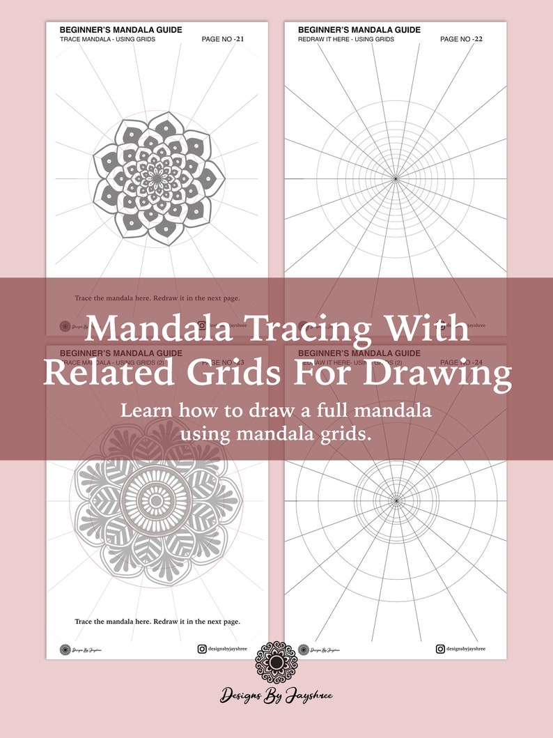Mandala Drawing Guide Beginners Mandala Practice - Etsy