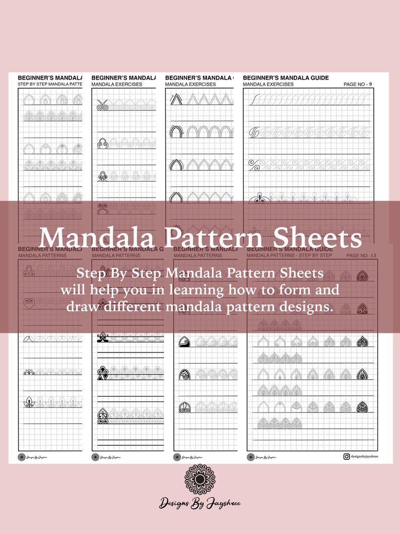 Mandala Drawing Guide Beginners Mandala Practice - Etsy