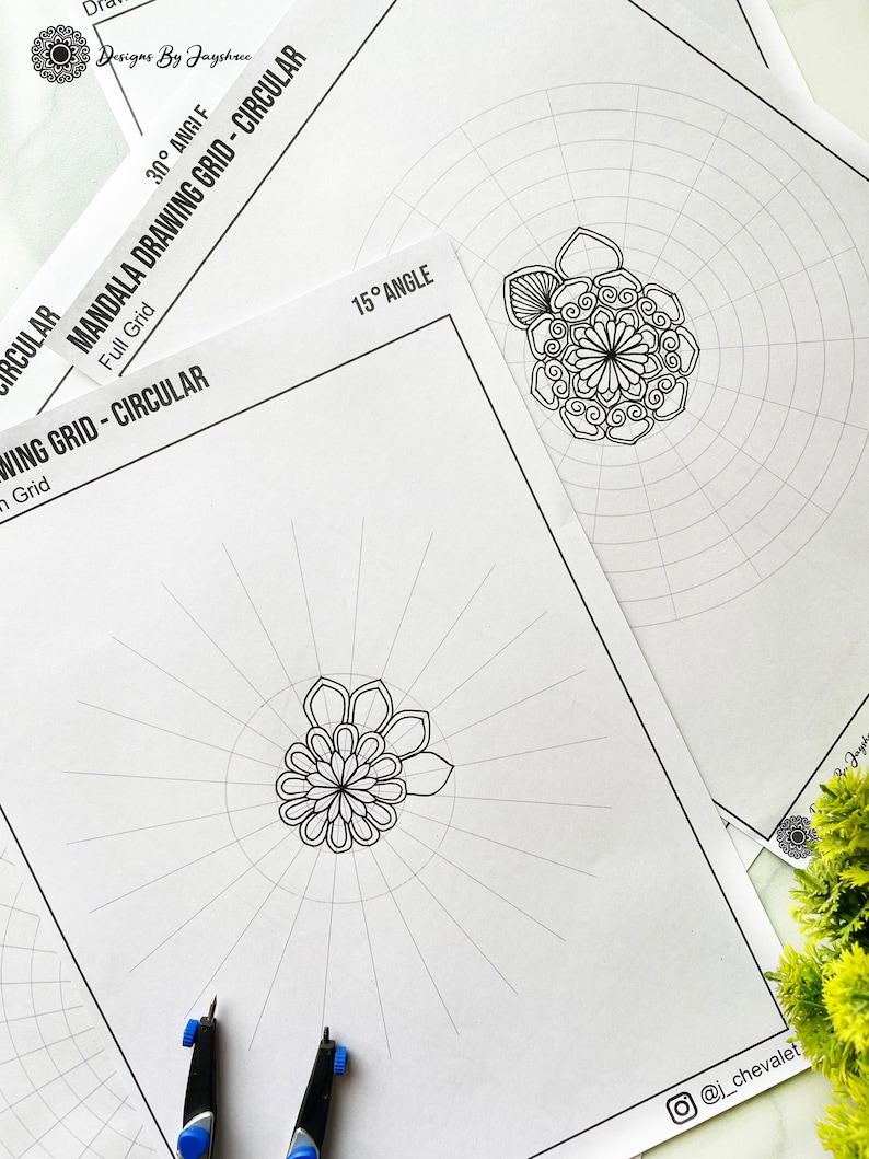 Mandala Drawing Template Mandala Grid Mandala Practice - Etsy