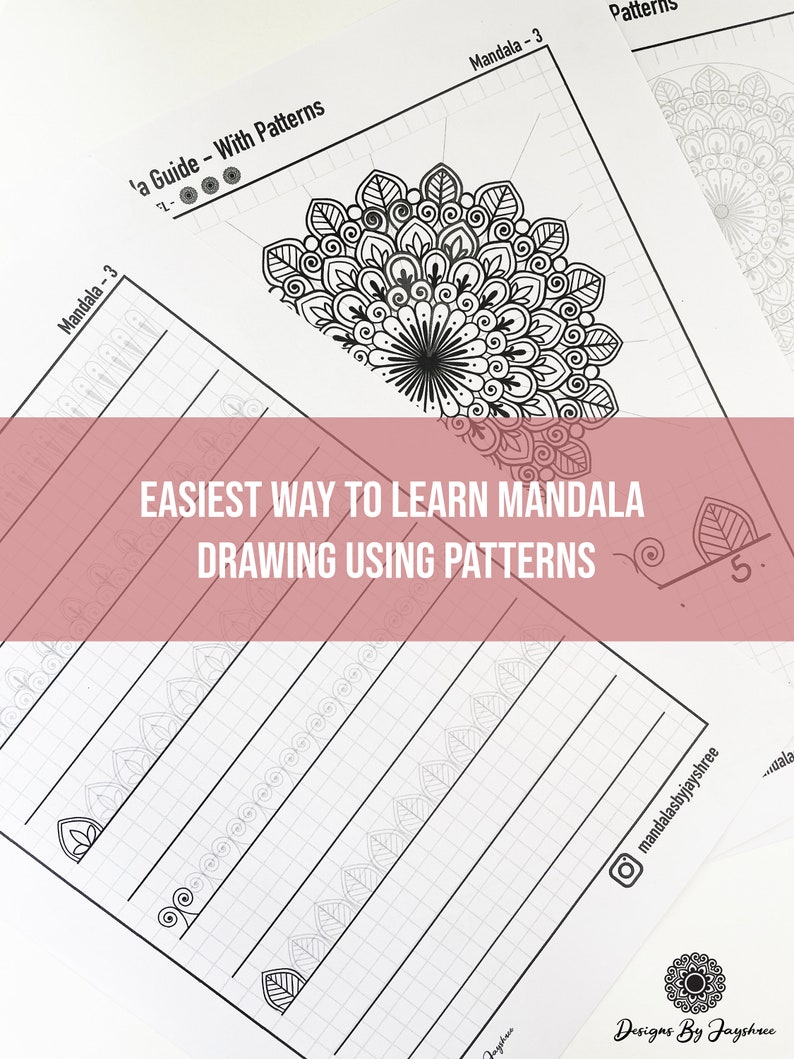 Beginners Mandala Drawing Guide - Draw Mandalas Using Pattern Sheets ...