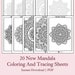 Square Mandala Pattern Sheets 25 Mandala Practice - Etsy