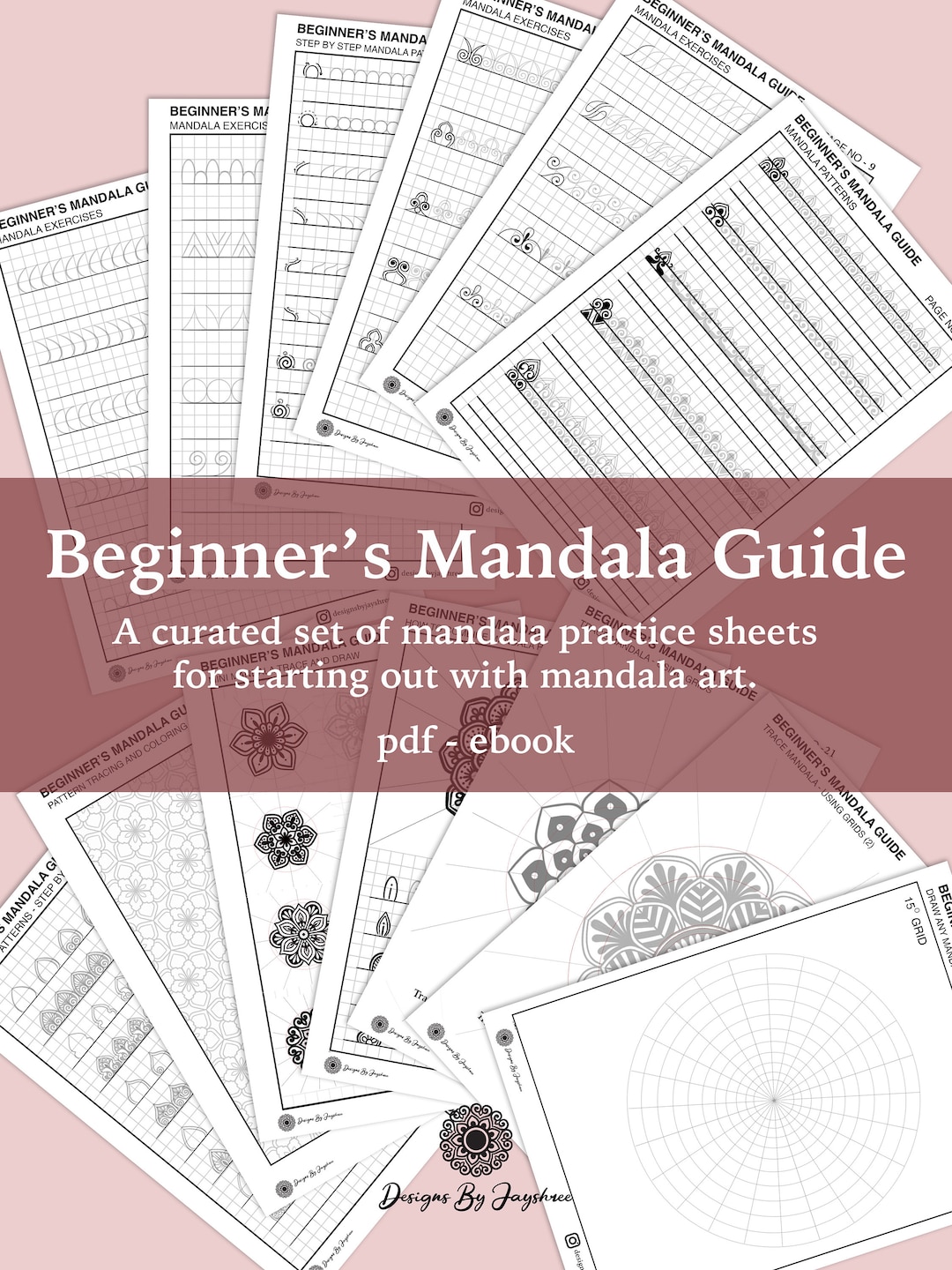 Mandala Drawing Guide - Beginners , Mandala Practice Sheets,digital ...
