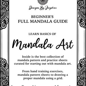 Mandala Drawing Guide - Beginners , Mandala Practice Sheets,digital ...