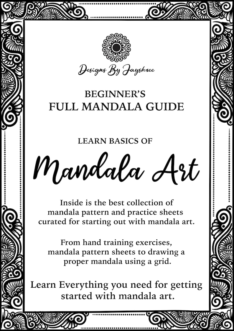 Mandala Drawing Guide Beginners Mandala Practice - Etsy