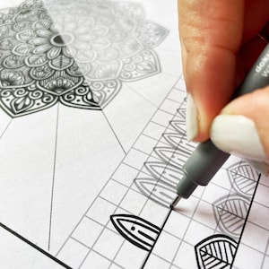 Mandala Pattern Sheets With Mandala BASIC SET OF 5, Mandala Practice ...