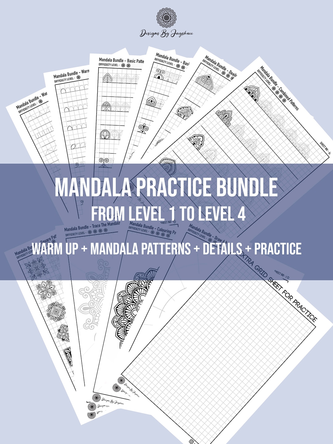 Mandala Practice Bundle - Beginner, Mandala Practice Sheets,mandala ...