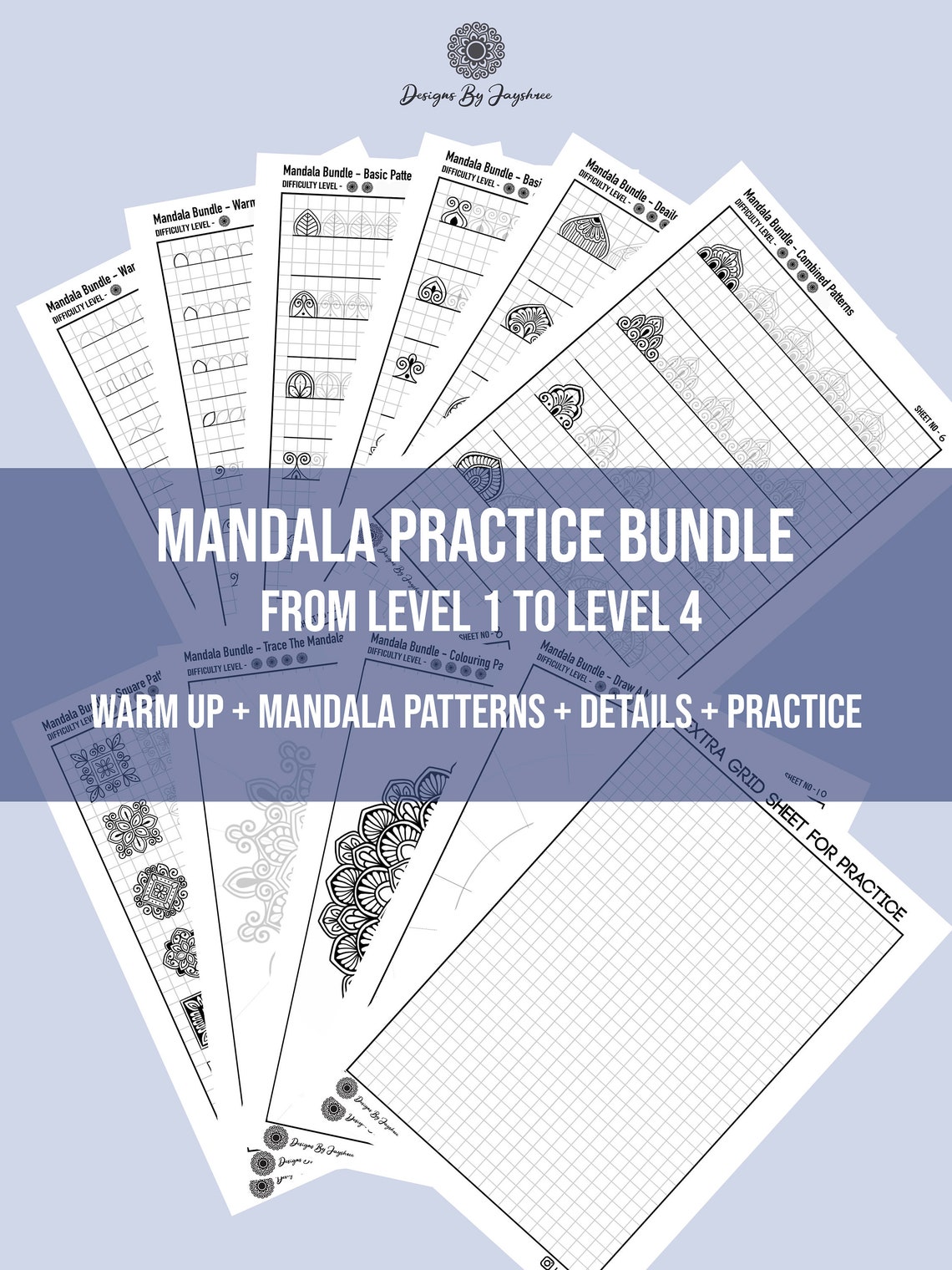 Mandala Practice Bundle Beginner, Mandala Practice Sheets,mandala ...