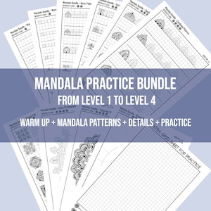 Mandala Practice Bundle - Beginner, Mandala Practice Sheets,mandala ...