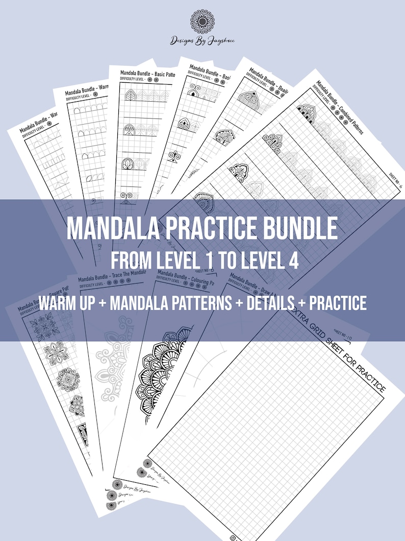 Mandala Practice Bundle - Beginner, Mandala Practice Sheets,mandala ...