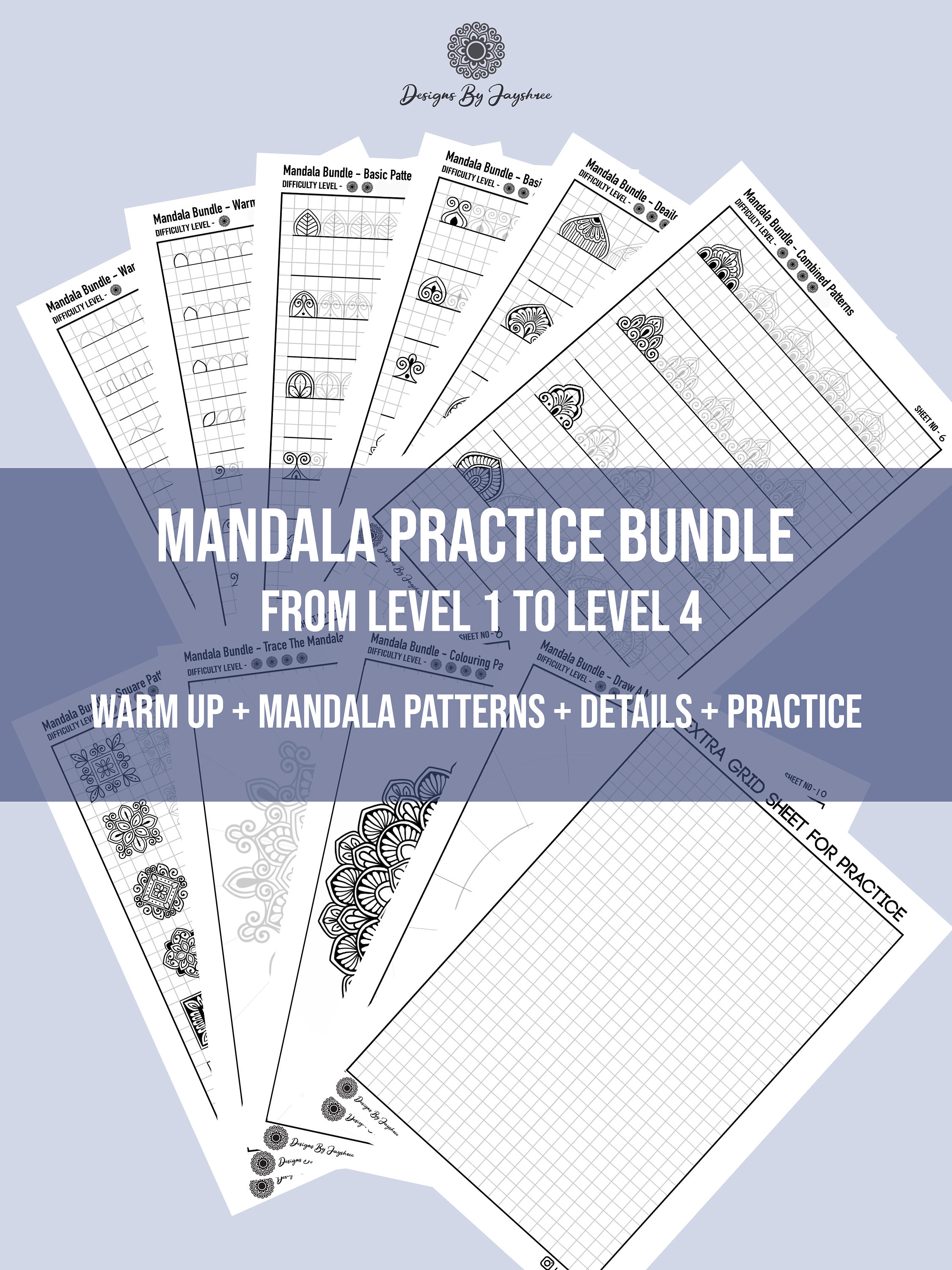 Mandala Practice Bundle Beginner, Mandala Practice Sheets,mandala ...