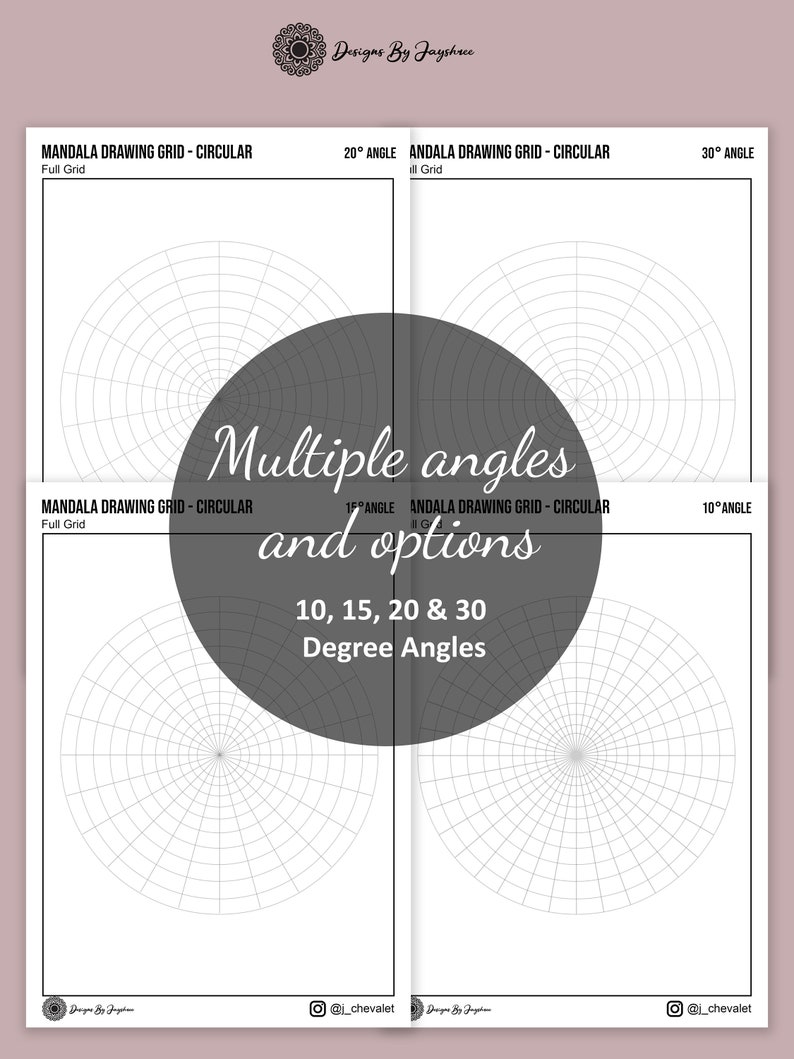 Mandala Drawing Template Mandala Grid Mandala Practice - Etsy