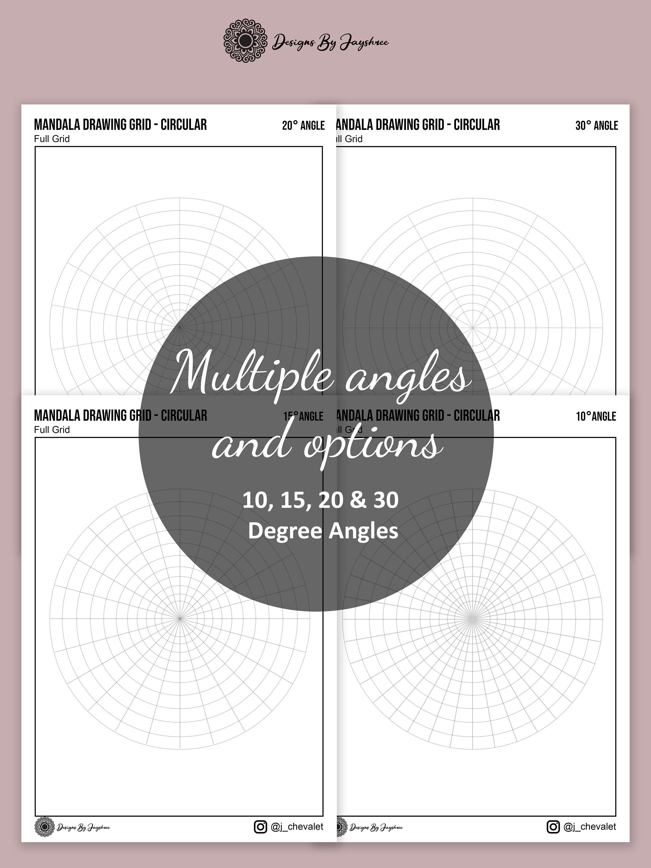 Mandala Drawing Template Mandala Grid Mandala Practice - Etsy UK
