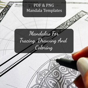 Mandala for OUTLINE and FILL IN, Tracing, Coloring, Pdf. Ornaments ...