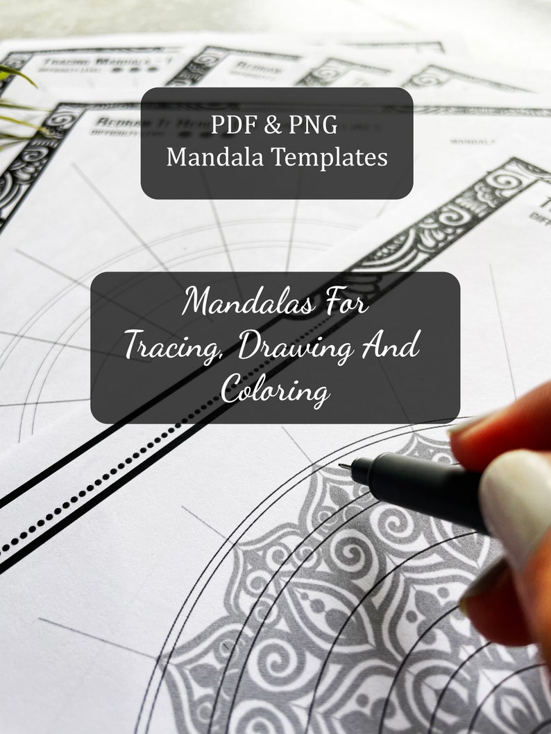 Mandala for OUTLINE and FILL IN, Tracing, Coloring, Pdf. Ornaments ...