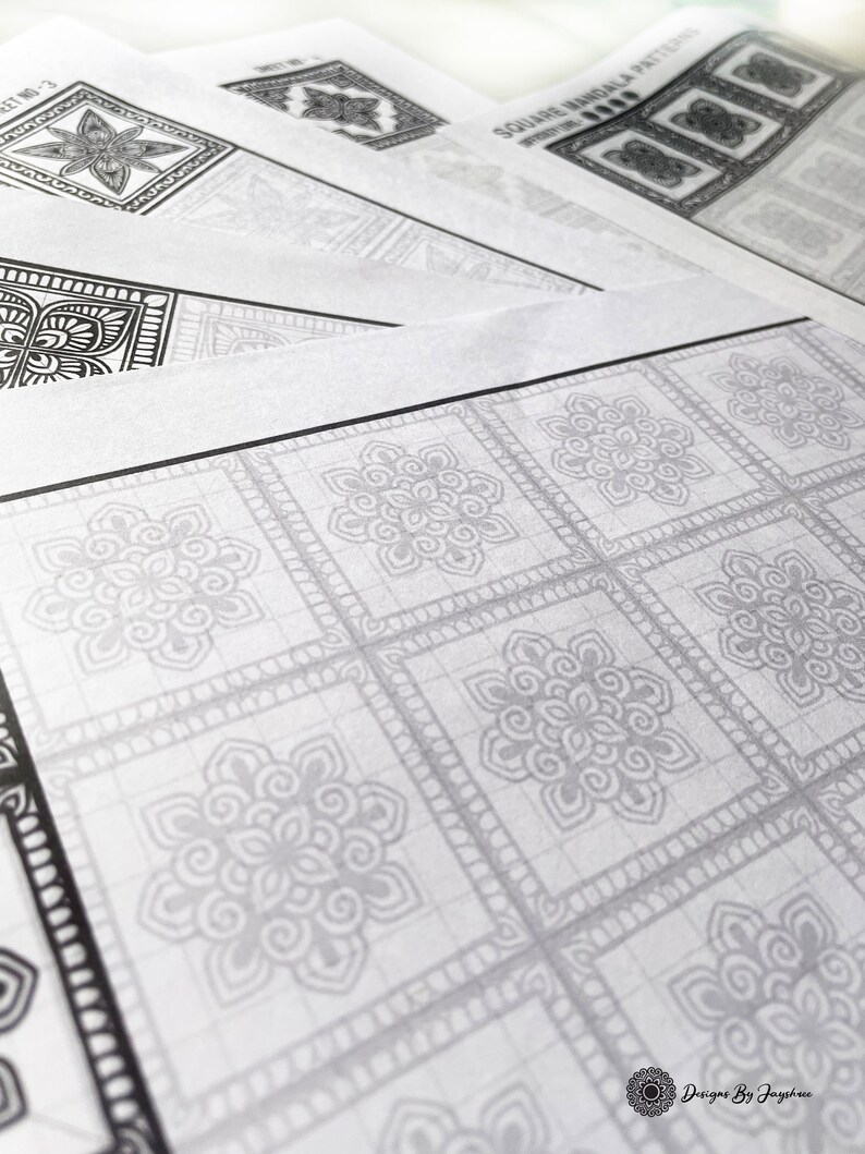 Mandala Pattern Sheet 5 Mandala Practice Sheet Digital - Etsy