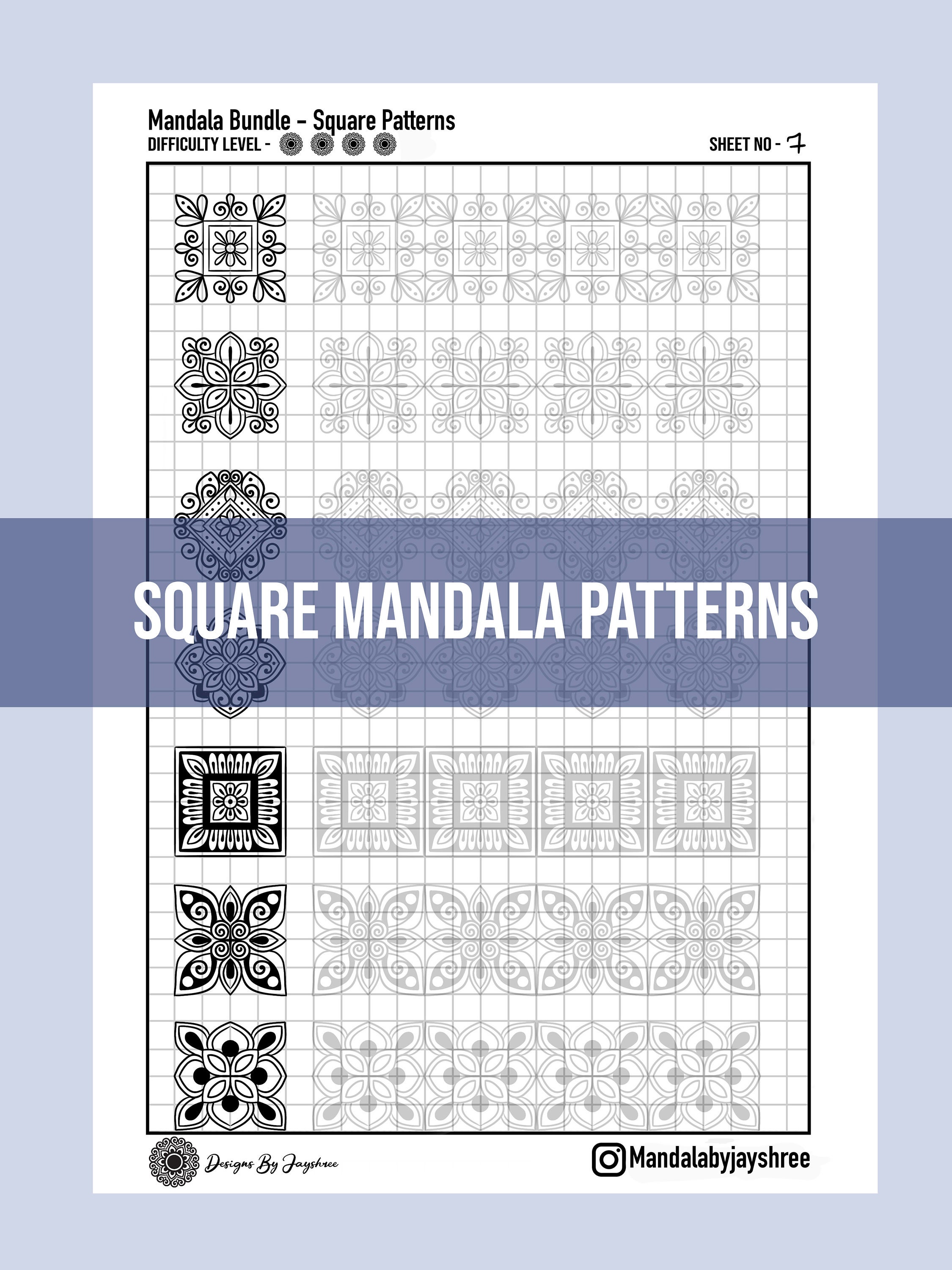 Mandala Practice Bundle Beginner, Mandala Practice Sheets,mandala ...