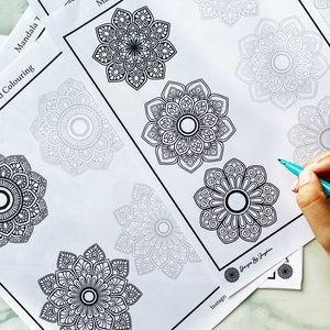 Mandala Tracing and Colouring - Set of 27, Mandala Templates , Mandala ...