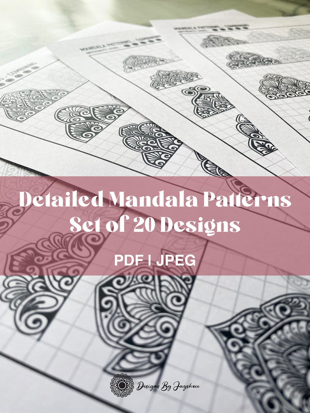 Detailed Mandala Pattern Sheets, 20 Designs , Mandala Practice Sheets ...