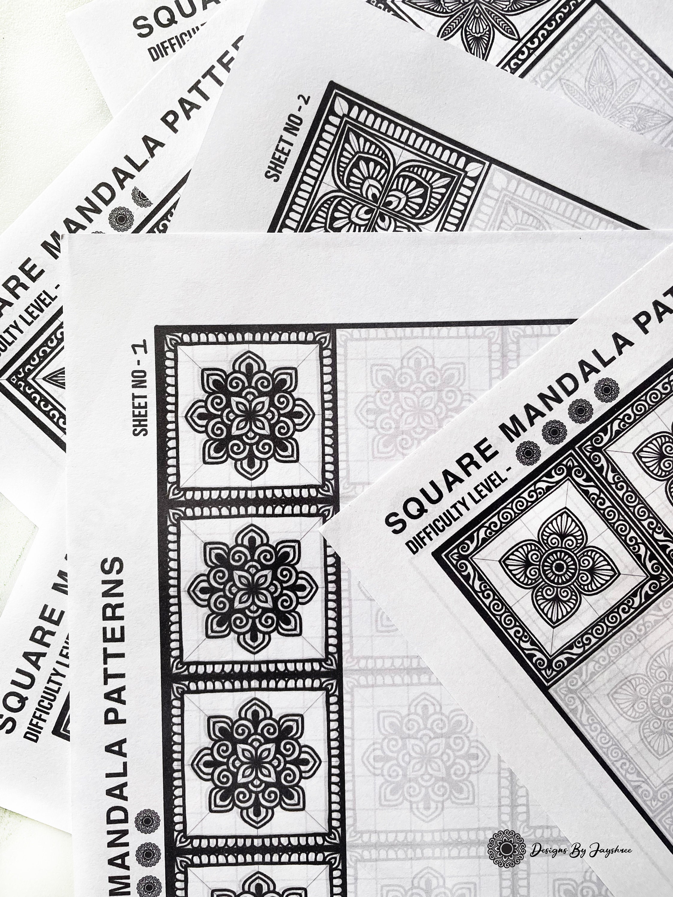 Mandala Pattern Sheet 5 Mandala Practice Sheet, Digital Download ...